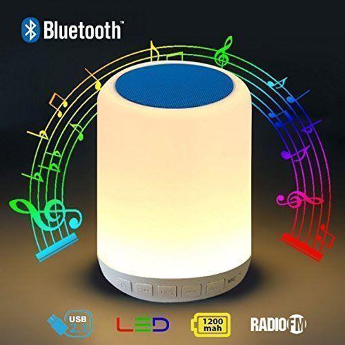 Smart LED Bluetooth Night Light Speaker 5W Wireless Hanging Travel Lam MSC Superstore